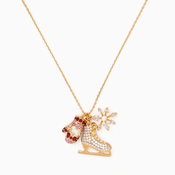 kate spade | Jewelry | Kate Spade Snow Day Ice Skate Charm Necklace ...